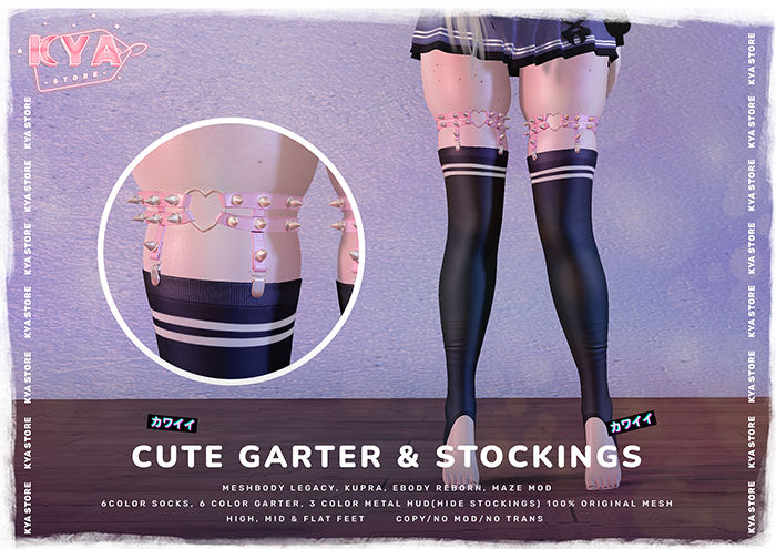 Second Life Marketplace - -KYA store- Cute Garter & Stockings